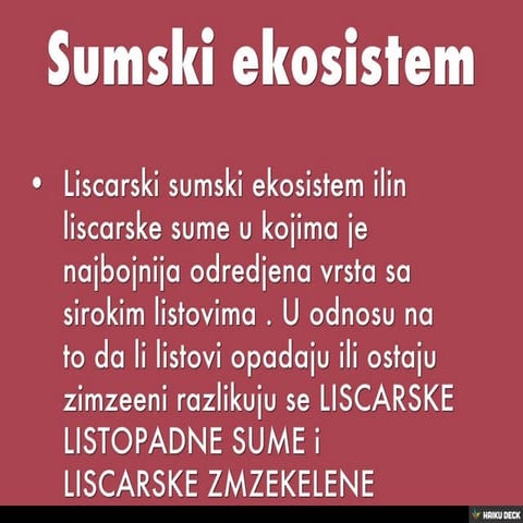 Sumski ekosistem | PPT