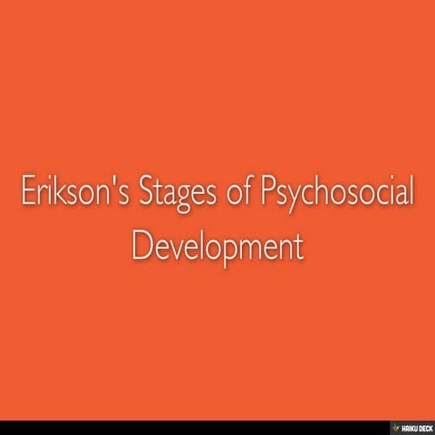 Erikson's Stages of Psychosocial Development | PDF