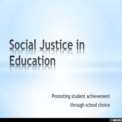 Social Justice in Education | PDF | Poetry | Books and Literature
