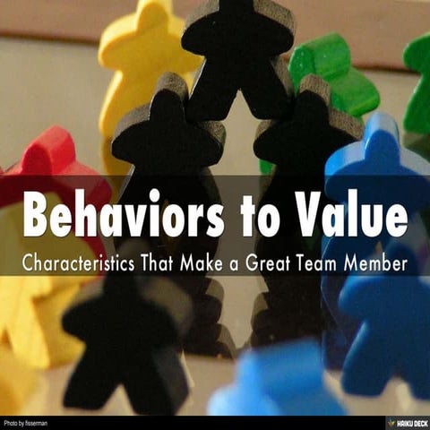 Behaviors to Value | PPT