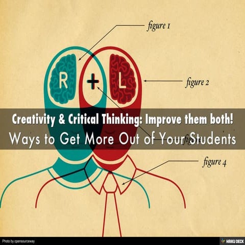 Creativity & Critical Thinking: Improve them both! | PPT