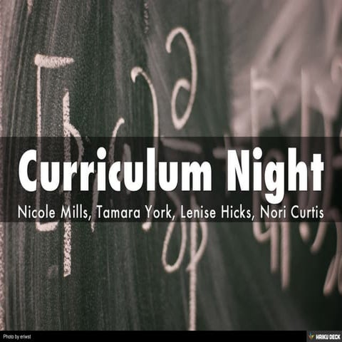 Curriculum Night | PDF