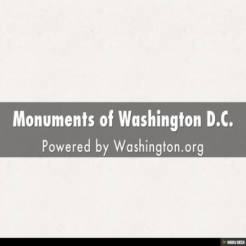 Monuments of Washington D.C. | PPT
