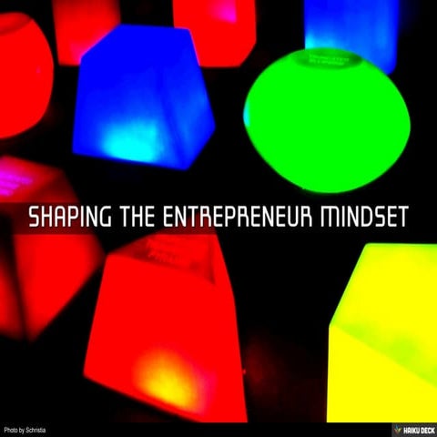 shaping the entrepreneur mindset | PPT