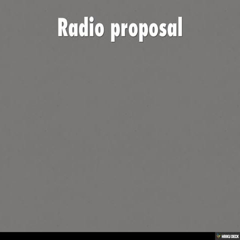 Radio proposal | PDF