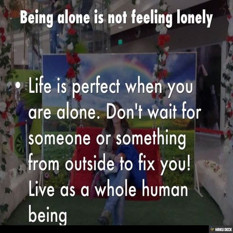 Being alone is not feeling lonely | PDF