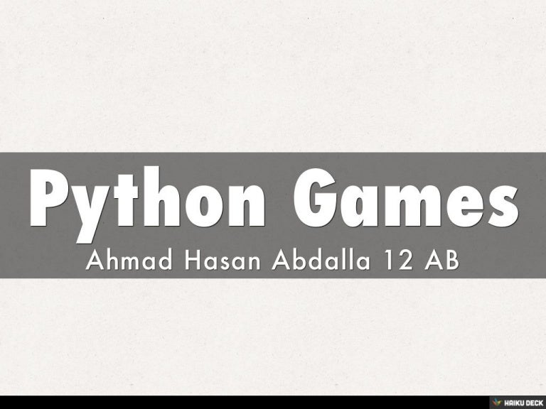 Python Games