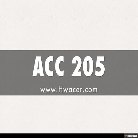 ACC 205 | PDF