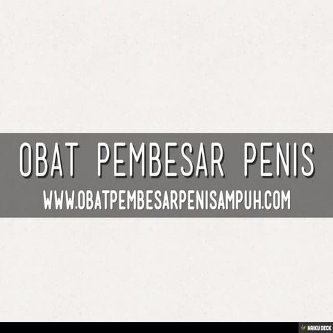 Obat Pembesar Penis | PDF
