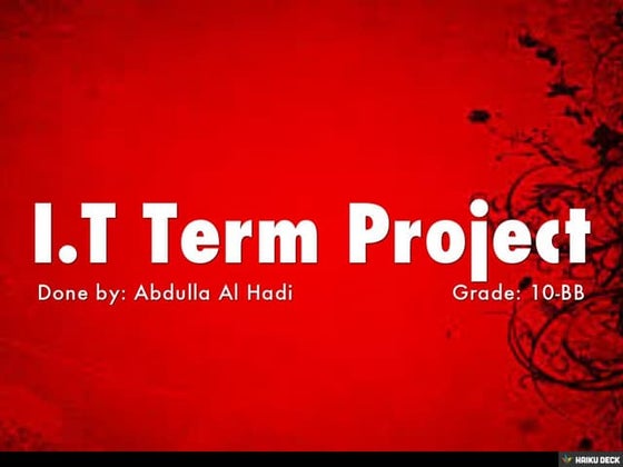 I.T Project Proposal | PPT