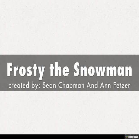 Frosty the Snowman | PPT