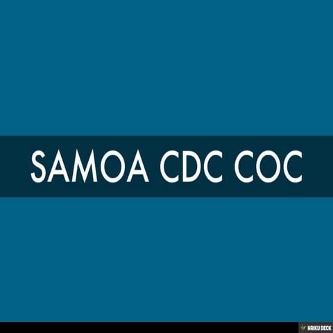 SAMOA CDC COC | PPT
