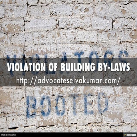 VIOLATION OF BUILDING BY-LAWS | PDF