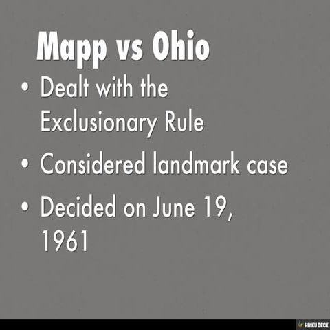 Mapp vs Ohio | PDF