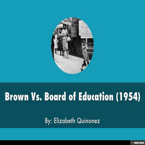 Brown Vs. Board of Education (1954) | PDF | Education industry | Industries