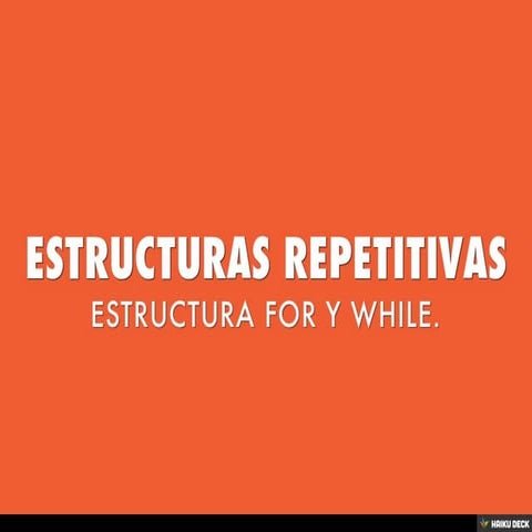 estructuras repetitivas | PDF