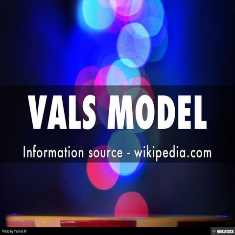 VALS MODELS | PDF