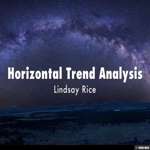 Horizontal Trend Analysis | PDF
