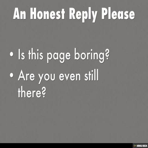 An Honest Reply Please | PDF