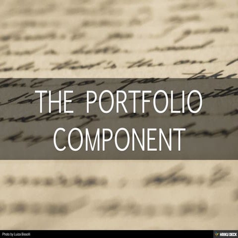 The Portfolio component | PDF