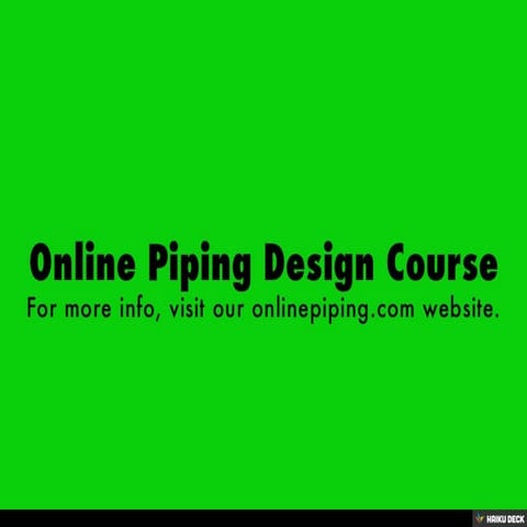 Online Piping Design Course | PDF