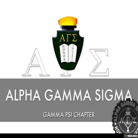 Alpha Gamma Sigma | PDF