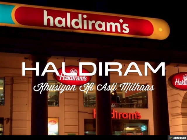 Haldirams Case Study | PPTX
