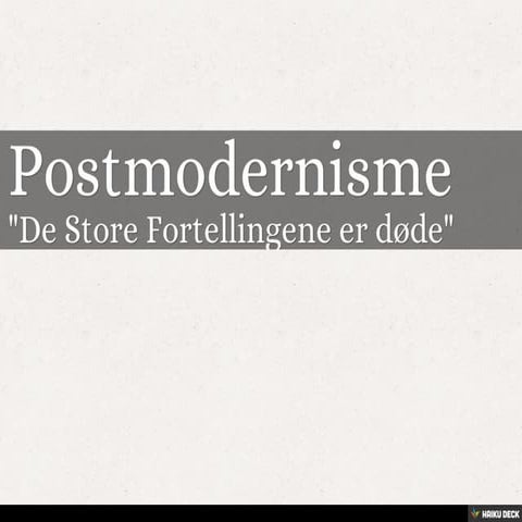 Postmodernisme | PDF