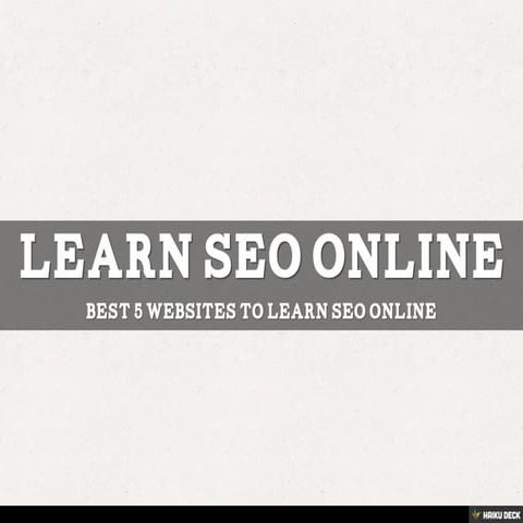 Learn SEO ONLINE | PDF