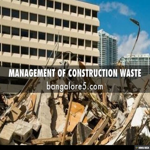 MANAGEMENT OF CONSTRUCTION WASTE | PDF