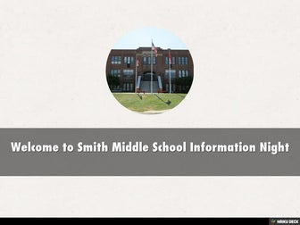 Welcome to Smith Middle School Information Night! | PPT