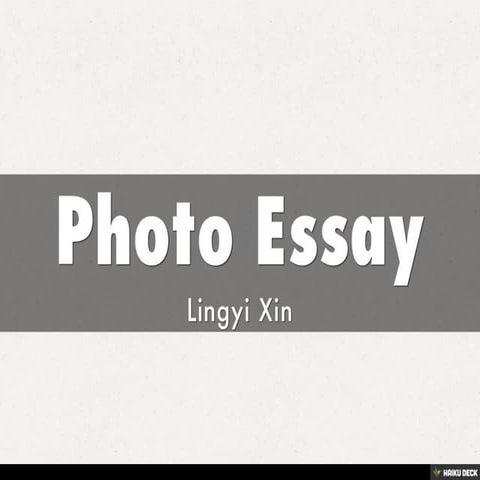 Photo Essay | PPT