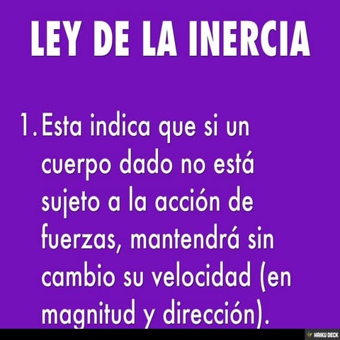 LEY DE LA INERCIA | PDF