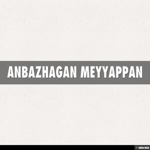 ANBAZHAGAN MEYYAPPAN | PDF
