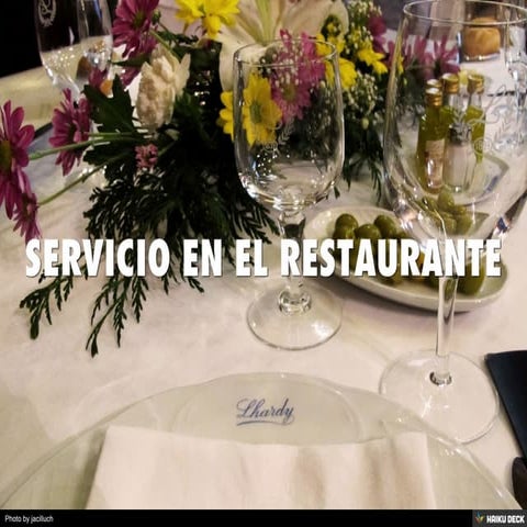 SERVICIO EN EL RESTAURANTE | PPT