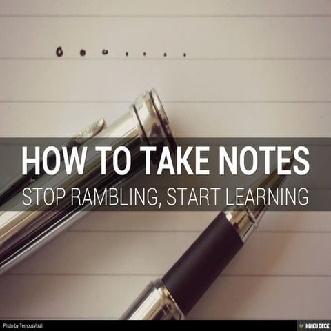 How to take notes | PPT