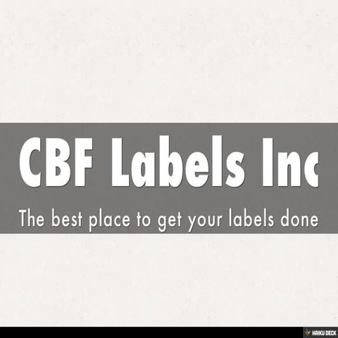 CBF Labels Inc | PDF