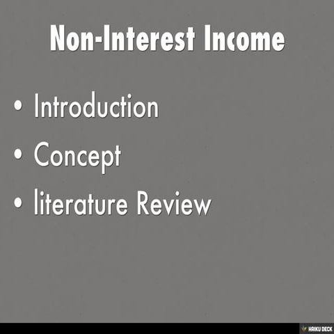 Non-Interest Income | PPT