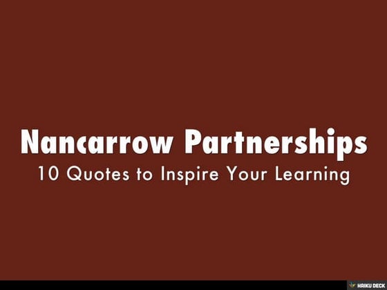 Nancarrow Partnerships presentations