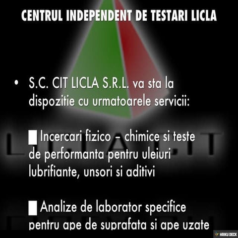 CENTRUL INDEPENDENT DE TESTARI LICLA | PDF