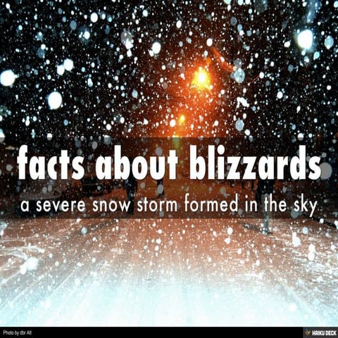 facts about blizzards | PPT