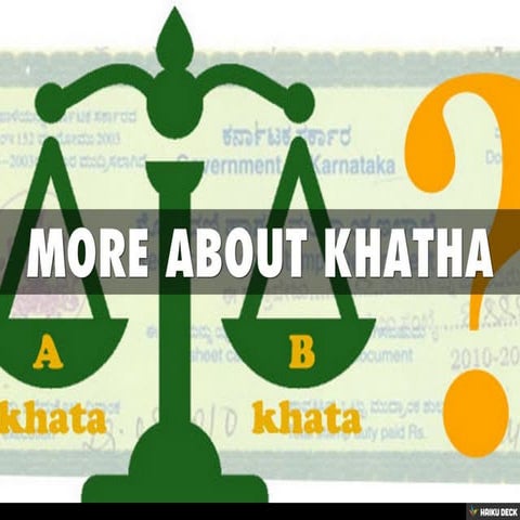 MORE ABOUT KHATHA | PDF