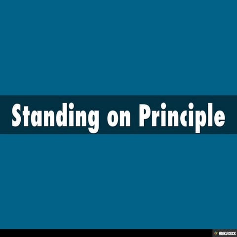 Standing on Principle | PDF