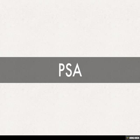 PSA | PPT