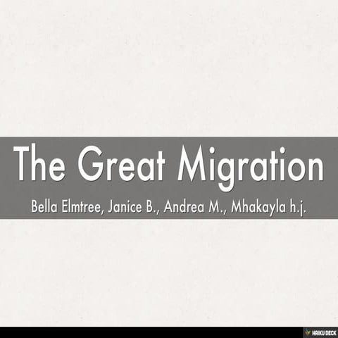 The Great Migration | PPT