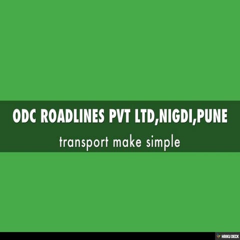 ODC ROADLINES PVT LTD,NIGDI,PUNE | PDF