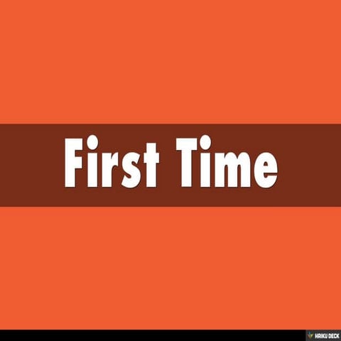 First Time | PDF