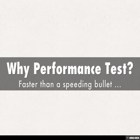 Why Performance Test? | PDF