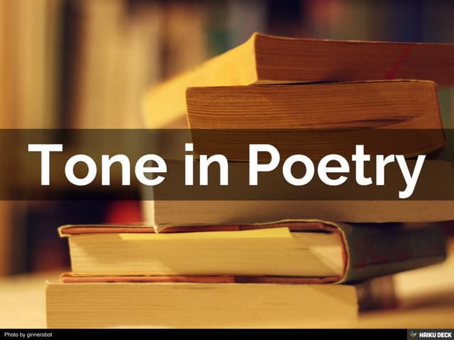 Tone In Poetry
