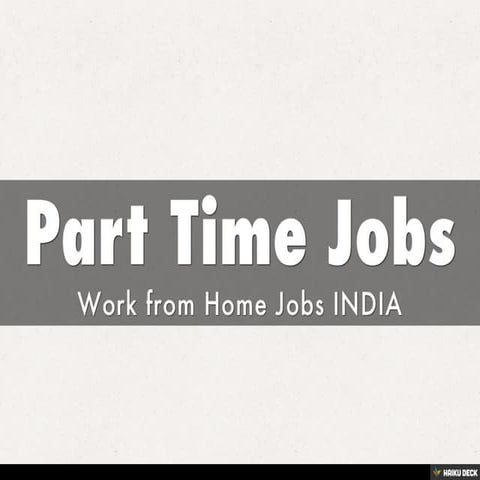 Part Time Jobs | PDF